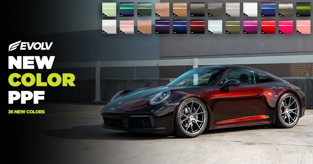 EVOLV Launches 36 New Colored PPF Films | Dry-X™ Technology & Premium Protection